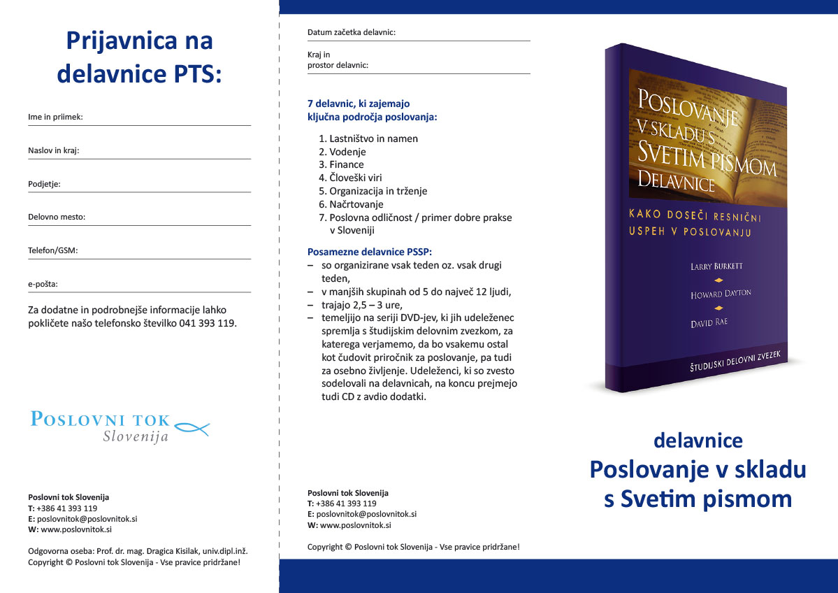 Prijavnica na delavnico PSSP | Poslovnitok